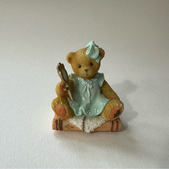 Accents | Vintage Victorian Style Teddy Figurine Pastel Blue Dress ...